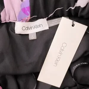 Calvin Klein | Skirts | Calvin Klein Pleated Dark Floral Asymmetrical ...